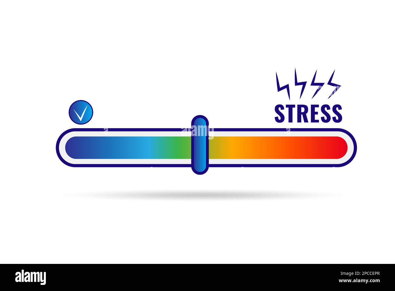 Illustration of the stress meter Stock Photo - Alamy
