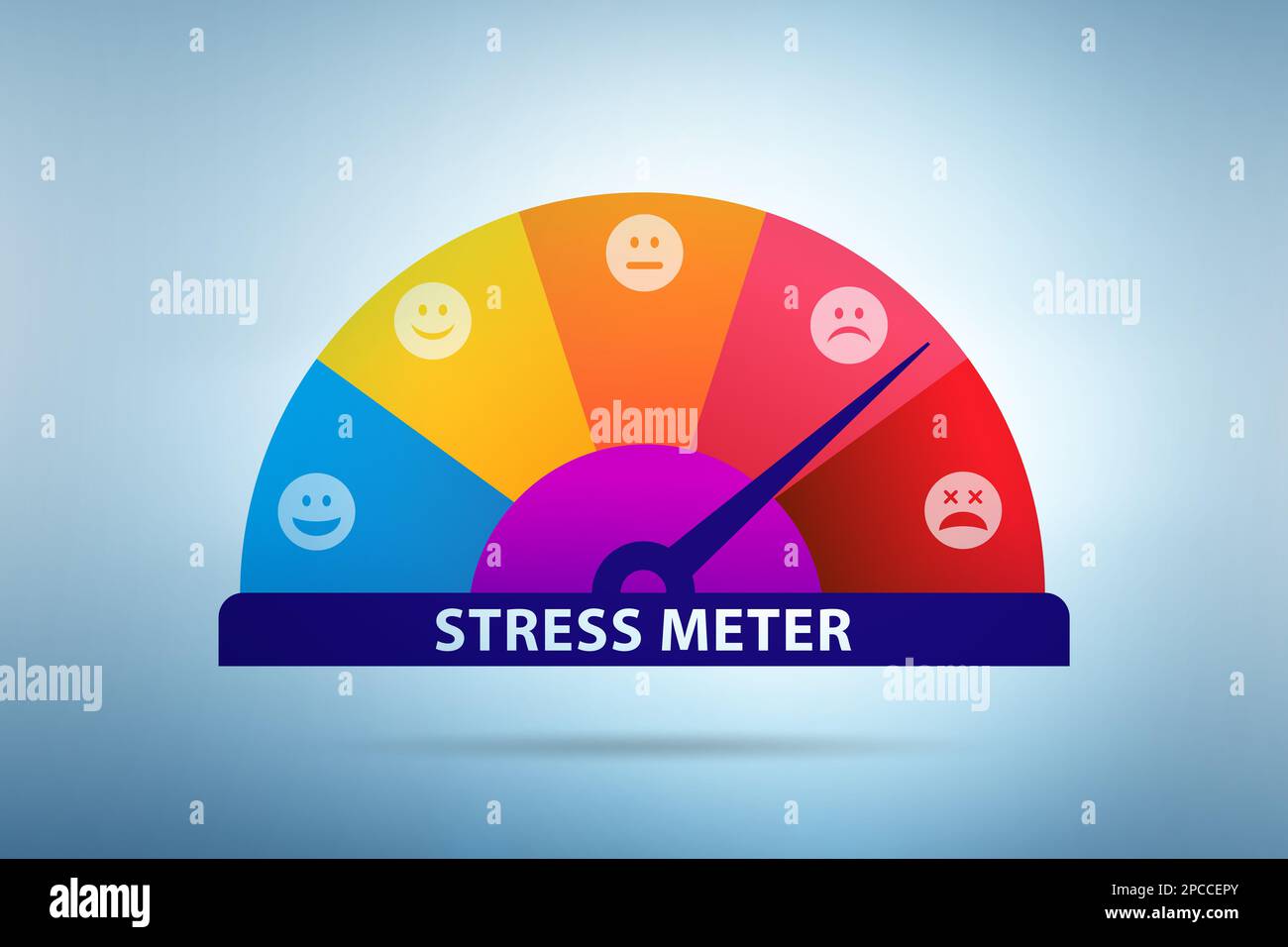Illustration of the stress meter Stock Photo - Alamy