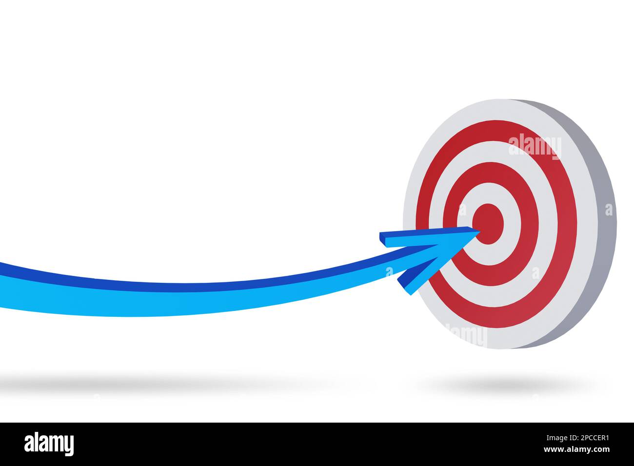 Aim and arrow - 3d rendering Stock Photo - Alamy