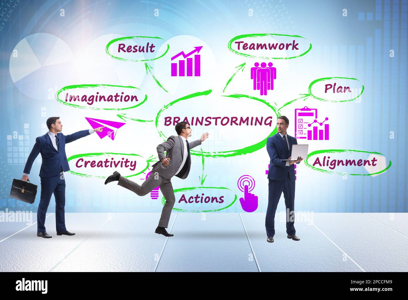 Brainstorming concept as the solution tool Stock Photo - Alamy