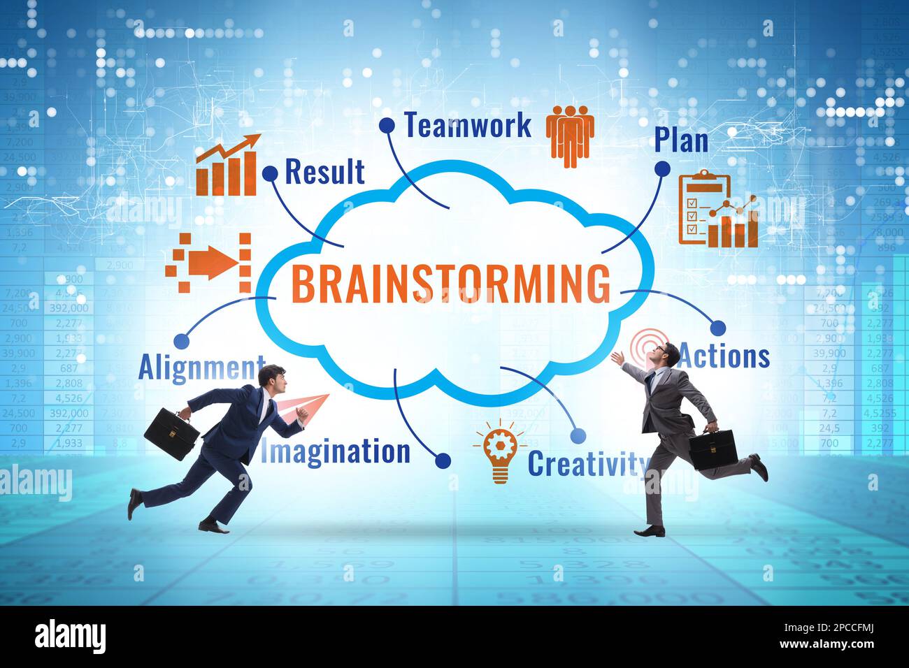 Brainstorming concept as the solution tool Stock Photo - Alamy