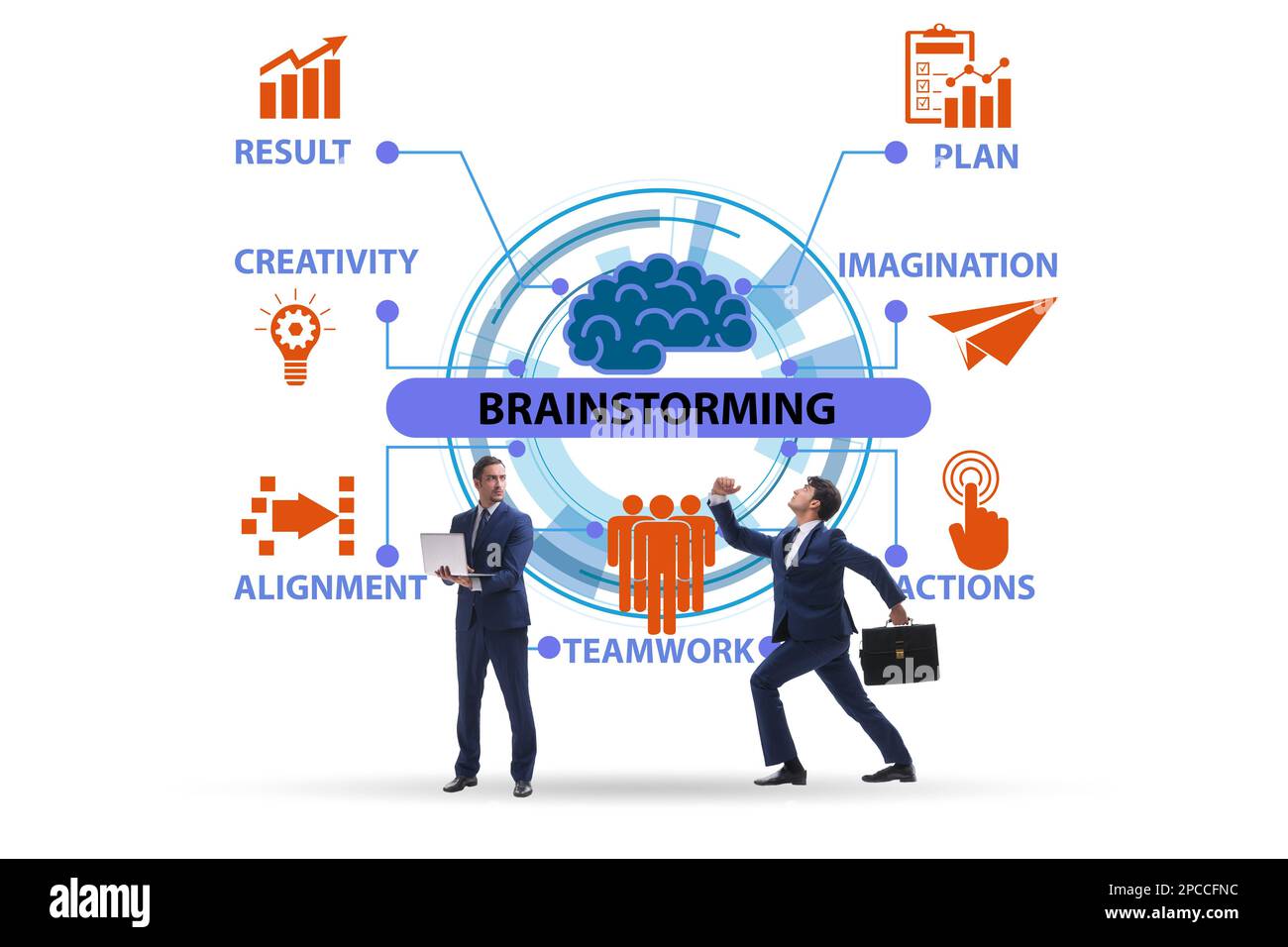 Brainstorming concept as the solution tool Stock Photo - Alamy