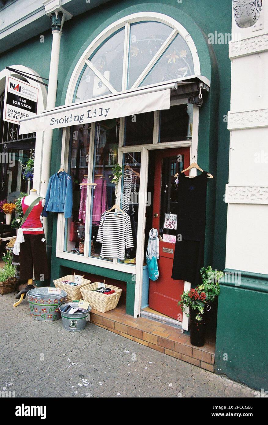 Some of the wares from the Smoking Lily store are displayed outside May ...