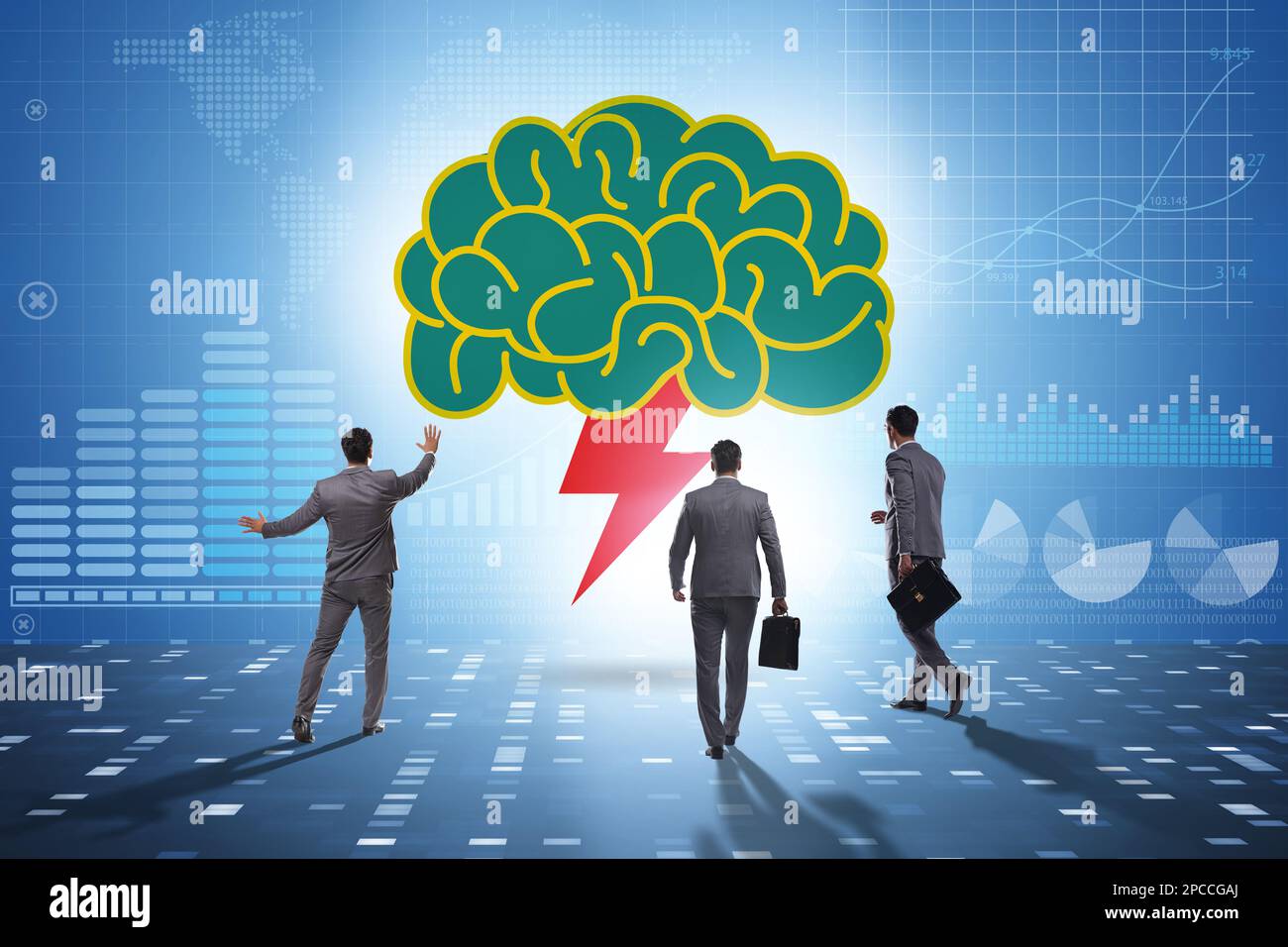 Businessman finding people virtual hi-res stock photography and images ...