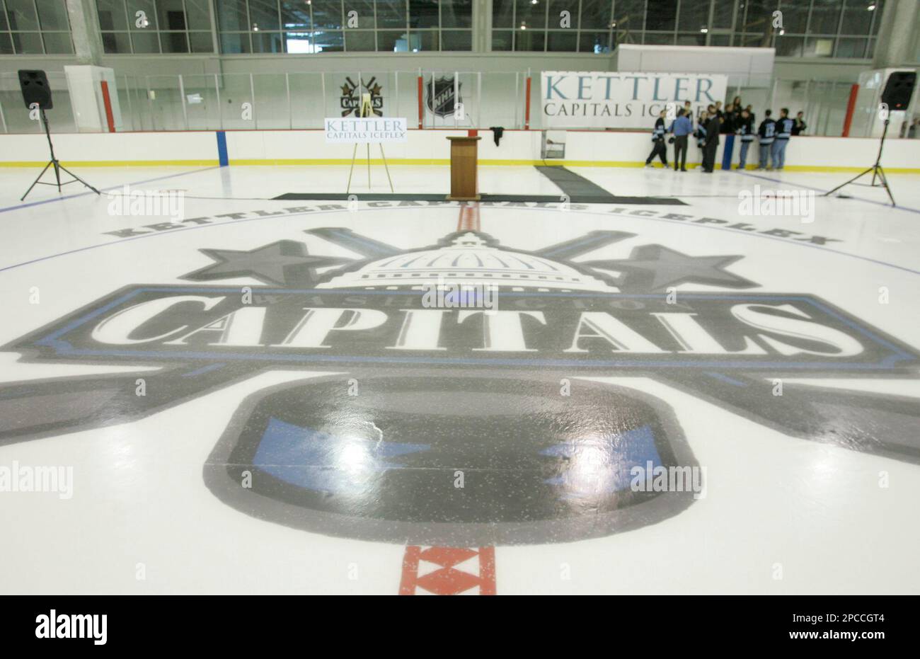 Center ice of the Washington Capitals of the new Capitals practice ...