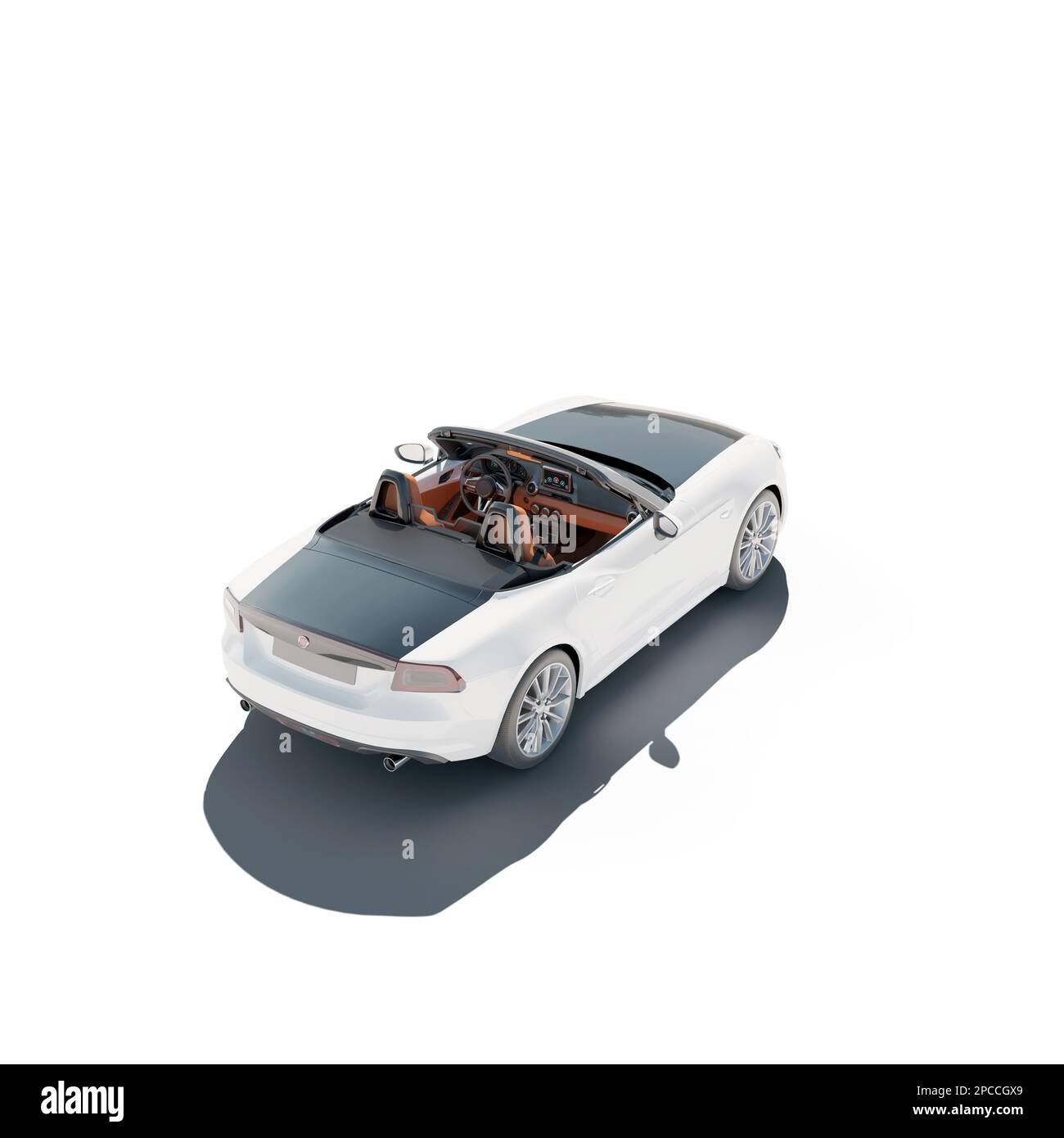 Modern sports car 3d rendering stylish luxury sporty vehicle high tech ...