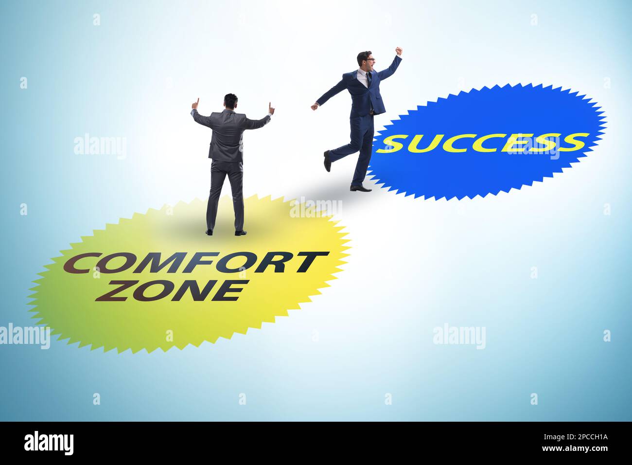 Concept of leaving comfort zone Stock Photo - Alamy