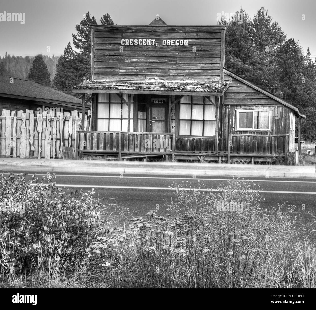 An old, run-down building in an old, run-down logging town Stock Photo ...