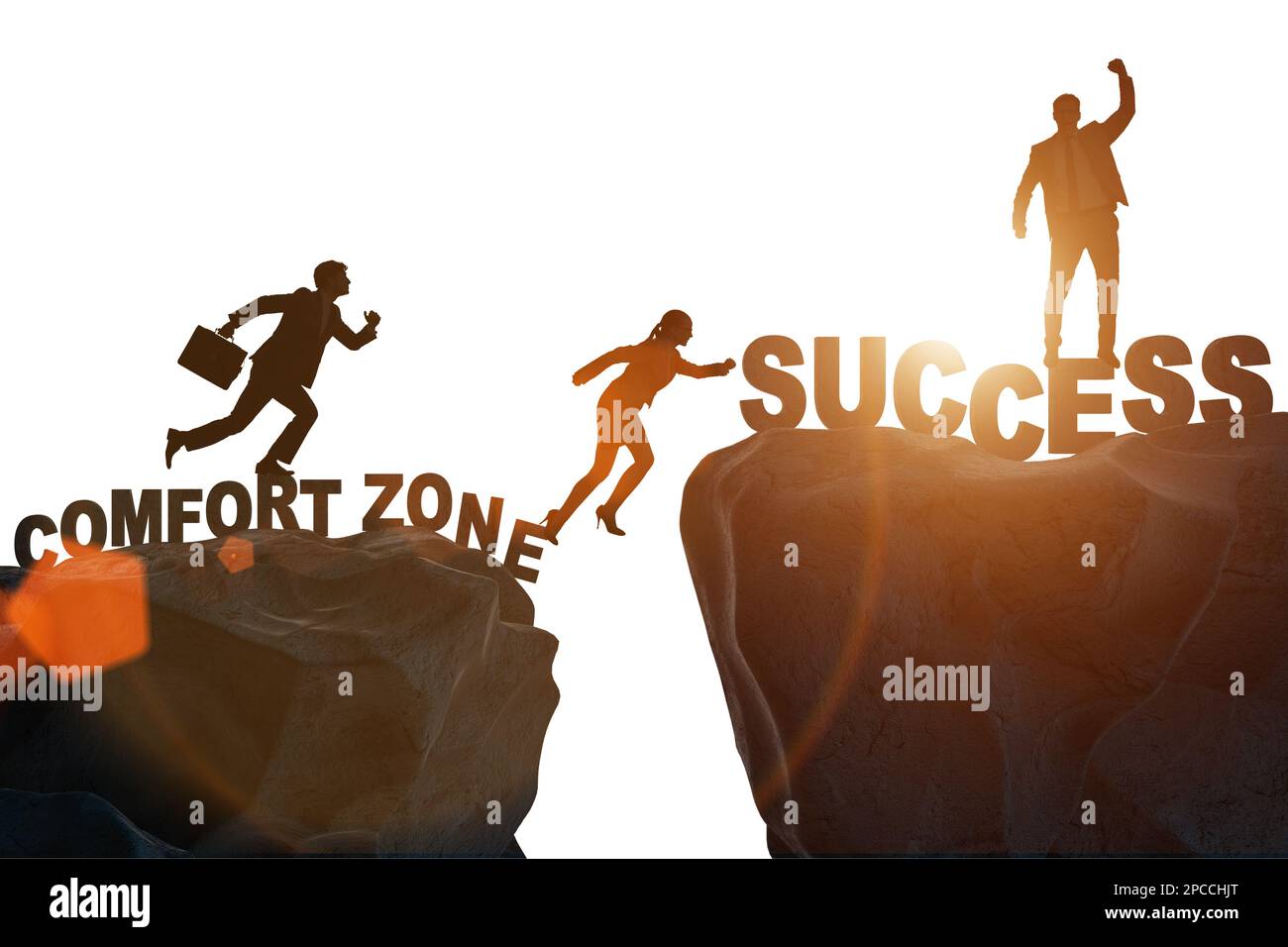 Stepping over cliff hi-res stock photography and images - Alamy