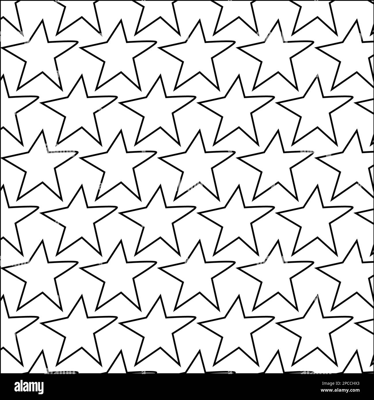 Seamless star pattern in black and white color Stock Photo - Alamy