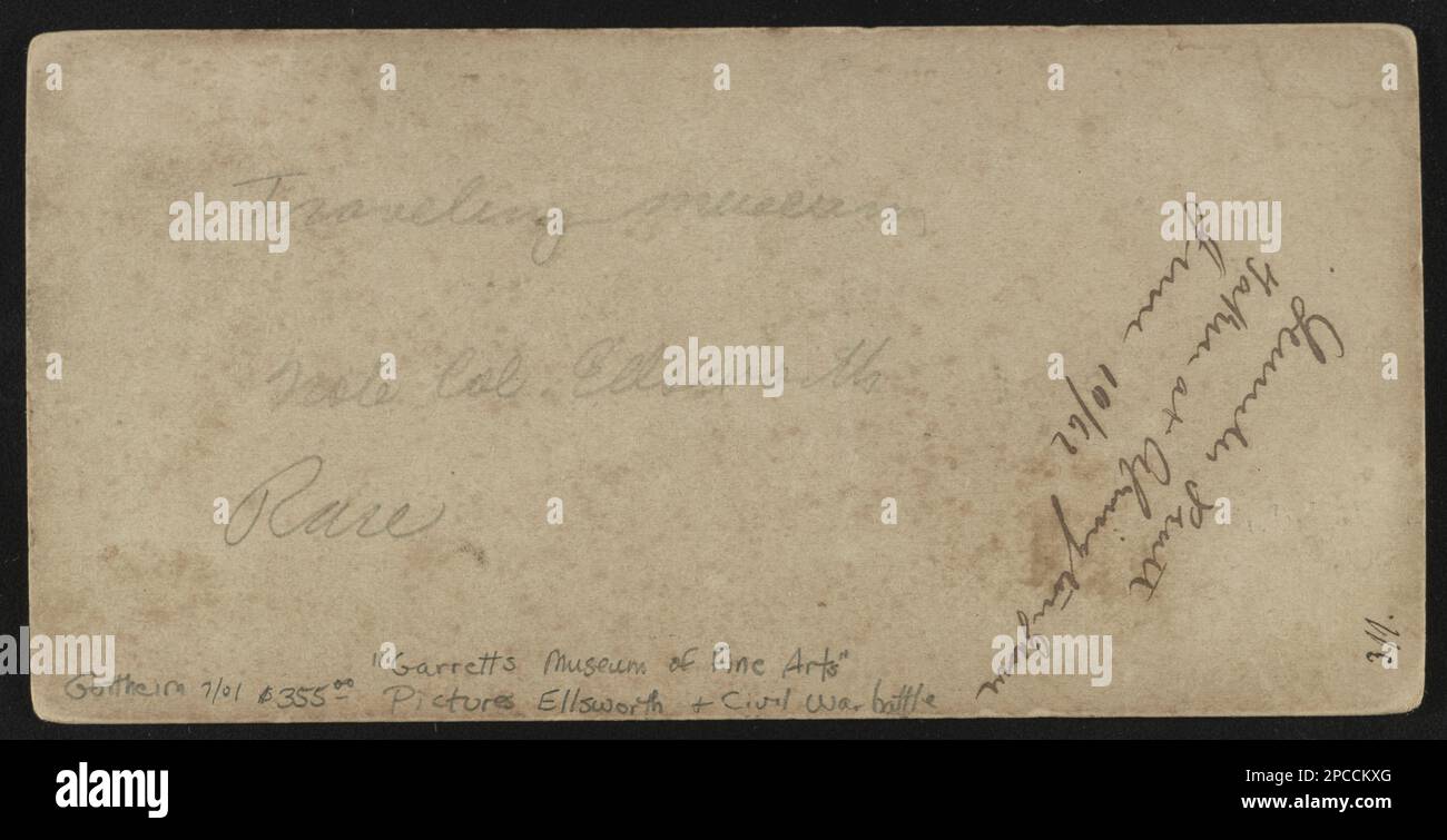 "Garrett's Museum of Fine Arts" pictures Ellsworth & Civil War battle ...