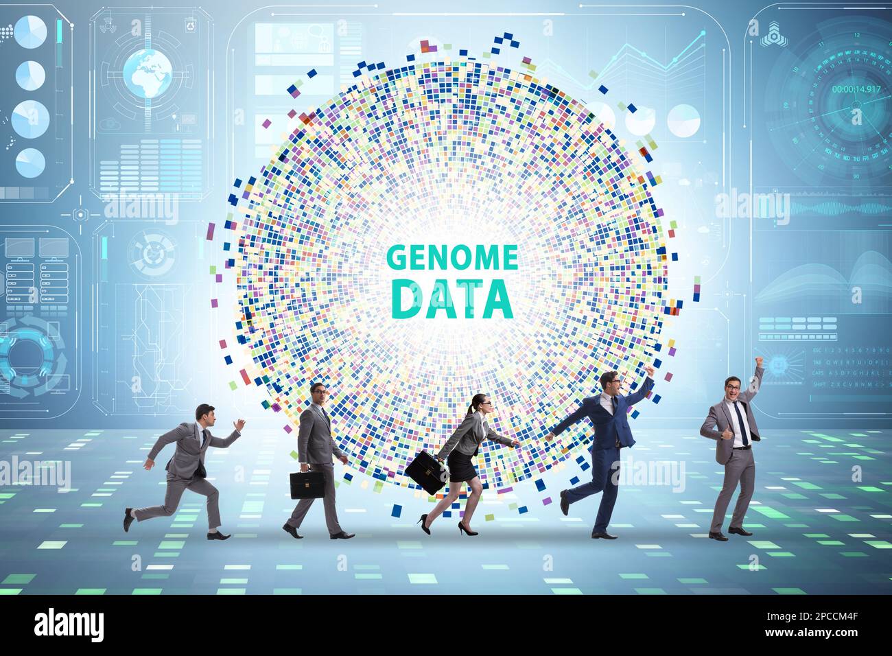 Business people in the genome data concept Stock Photo - Alamy