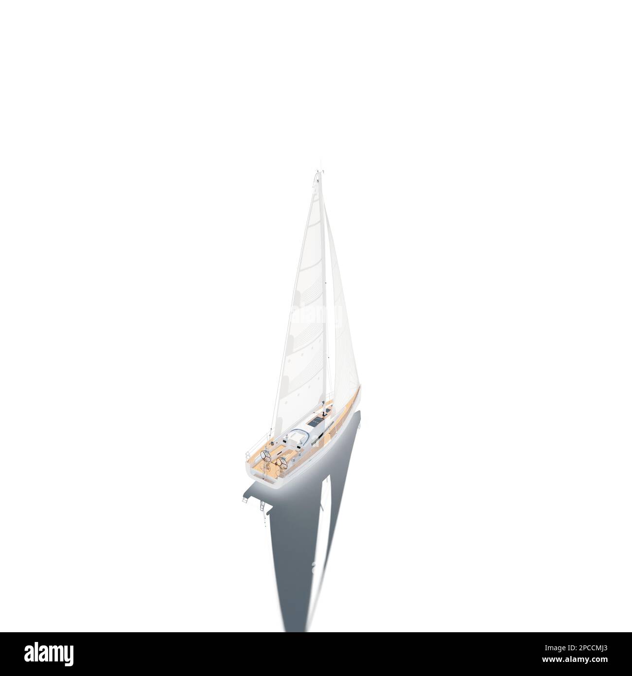 3d rendering white yacht hi-res stock photography and images - Alamy