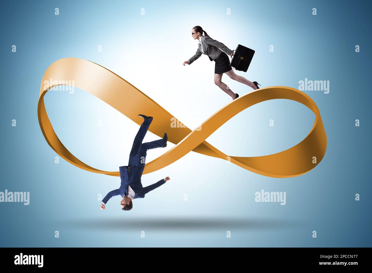 Businessman running on endless hi-res stock photography and images - Alamy
