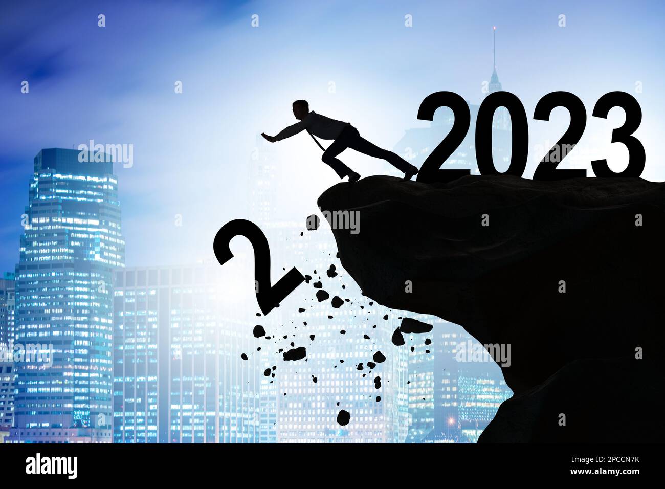 Concept of moving from year 2022 to the 2023 Stock Photo - Alamy