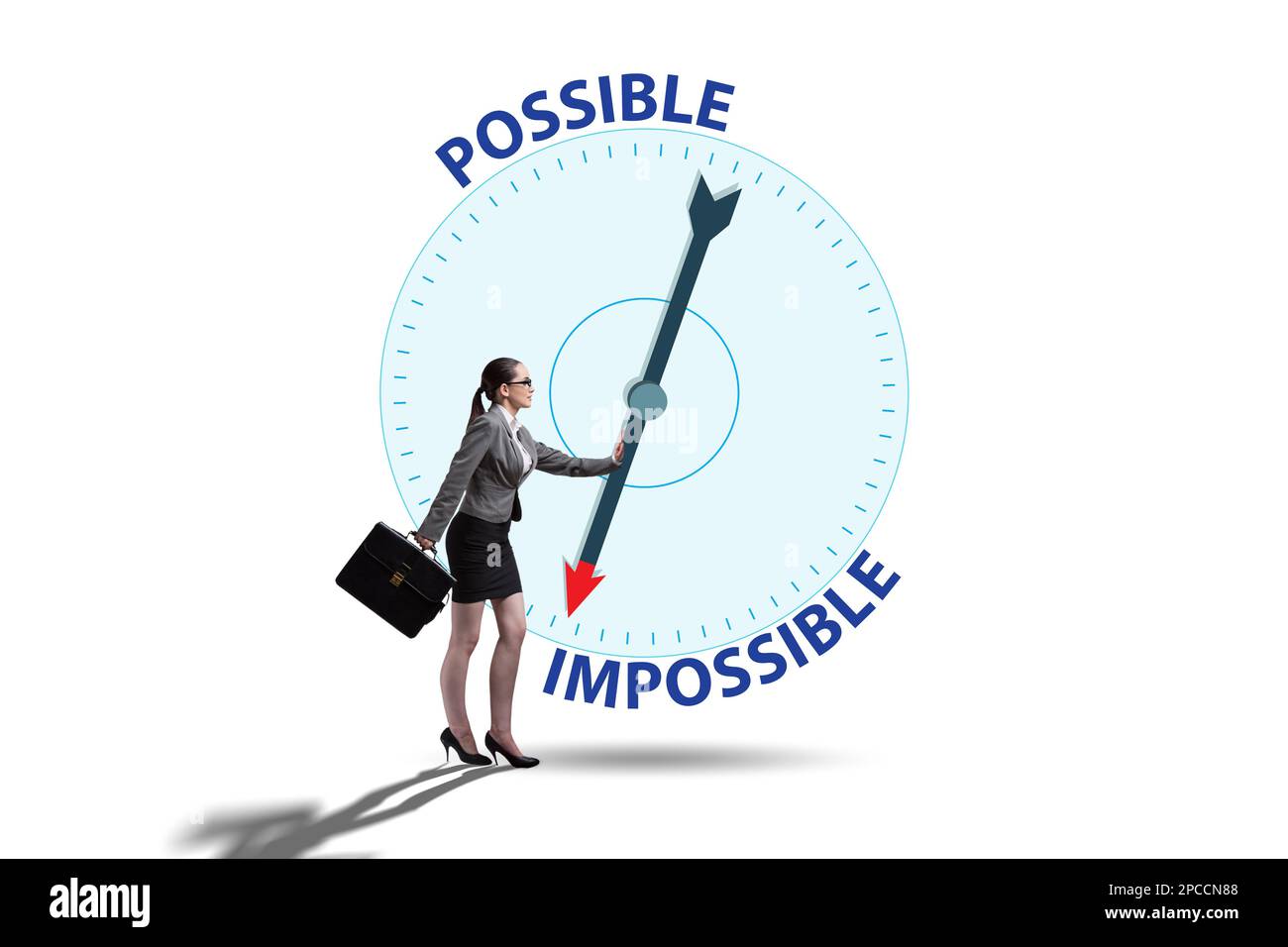 Concept of possible and the impossible opportunities Stock Photo - Alamy