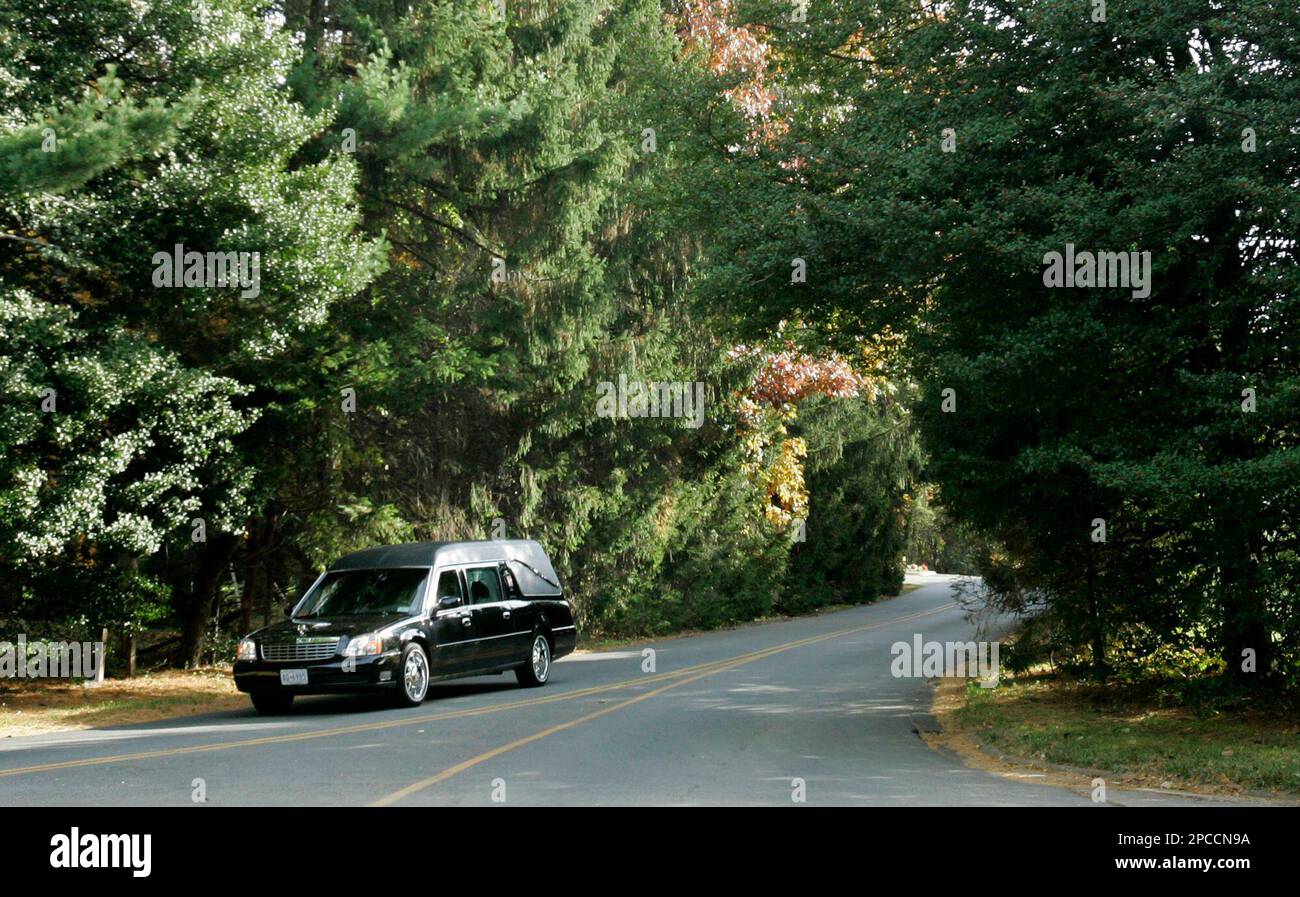 The hearse carrying legendary NBA coach, executive and pioneer Arnold ...