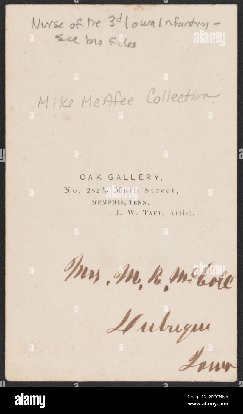Nurse Modena (McColl) Weston of 3rd Iowa Infantry Regiment / Oak ...