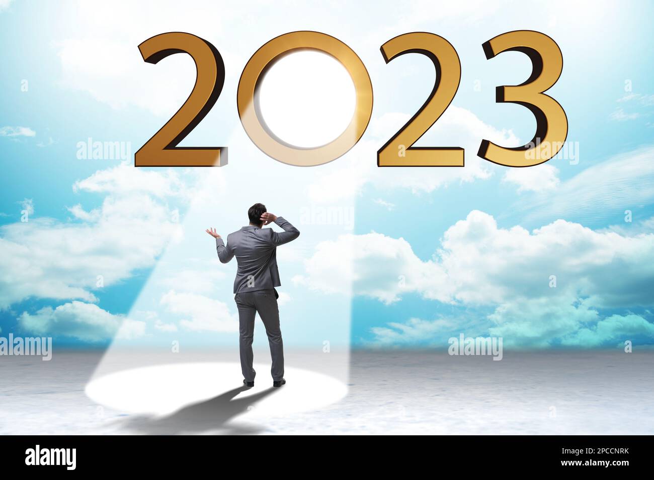 Concept of the year 2023 in the spotlight Stock Photo - Alamy