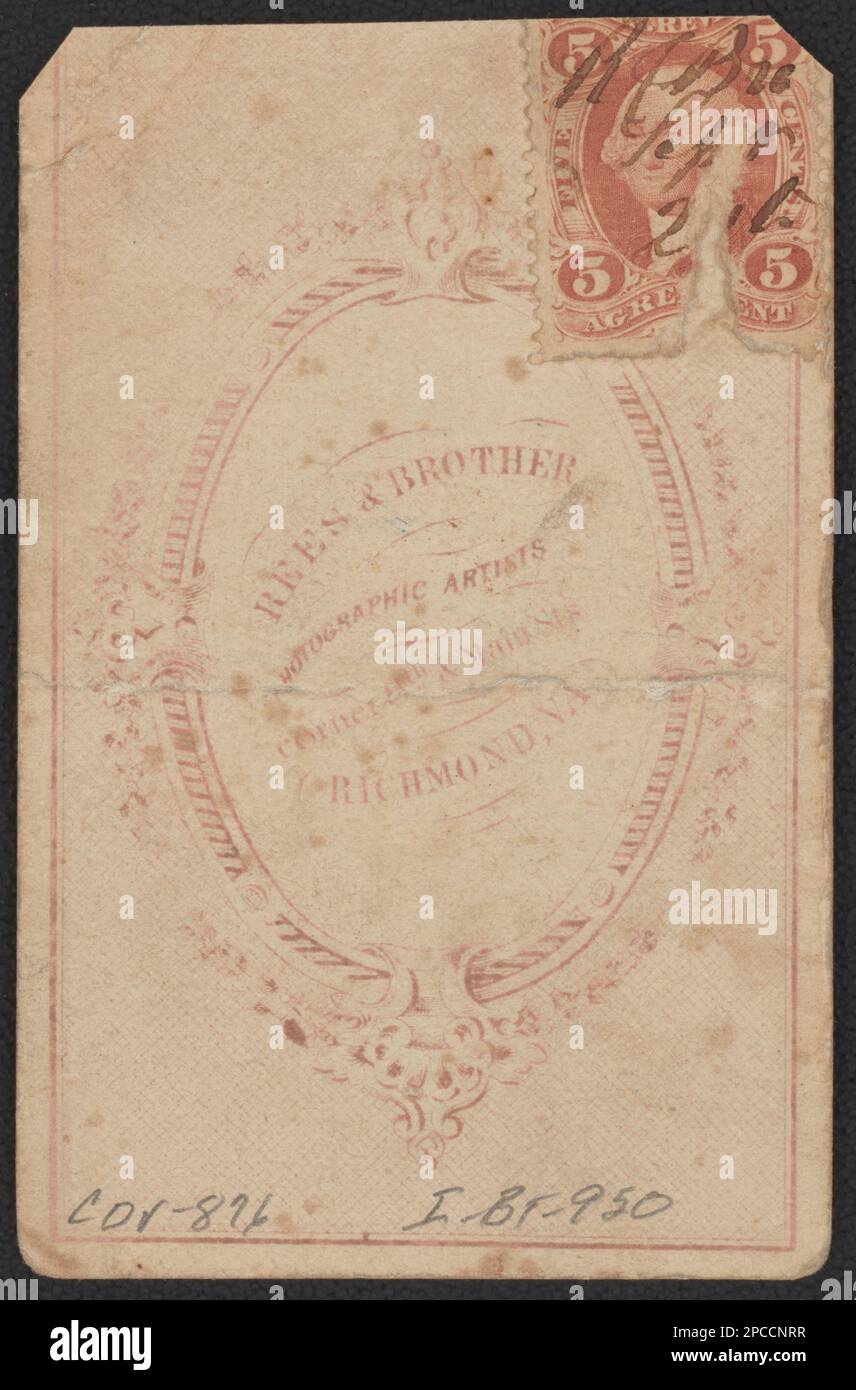 Unidentified officer in Confederate uniform with overcoat / Rees & Bro ...