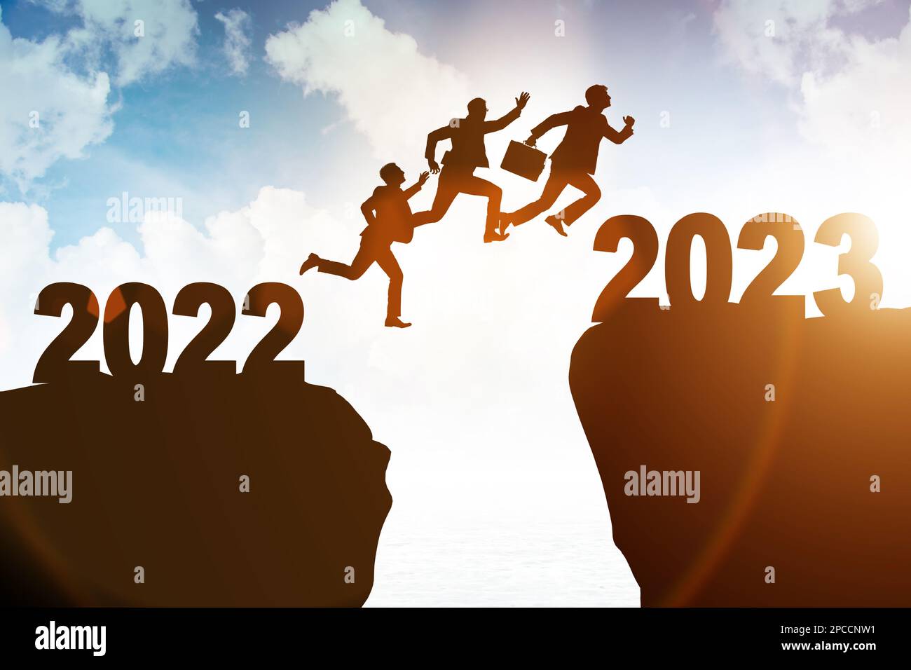 Concept of moving from 2022 to the 2023 Stock Photo - Alamy