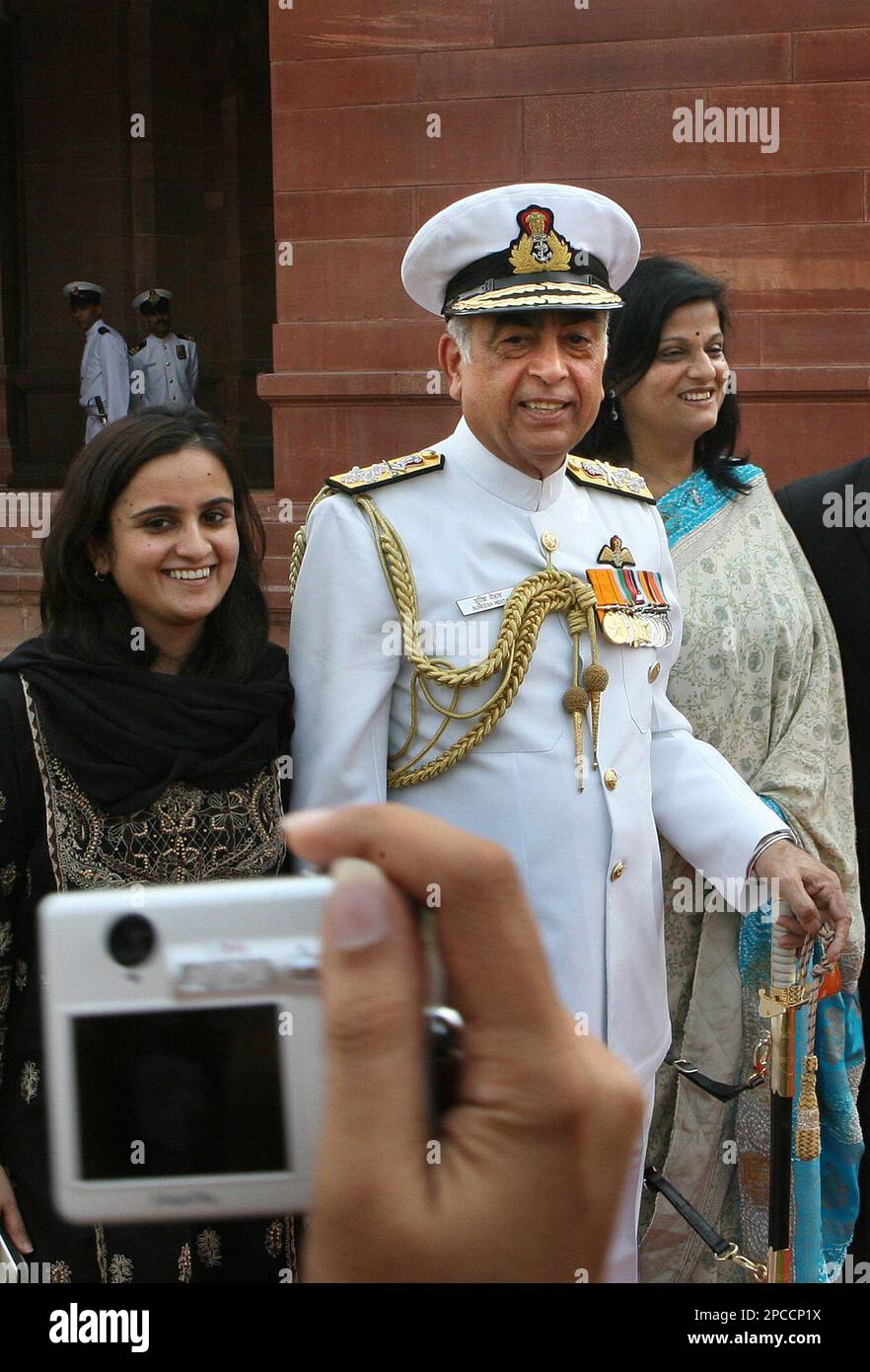 A relative of newly appointed Indian Navy chief Adm. Sureesh Mehta ...