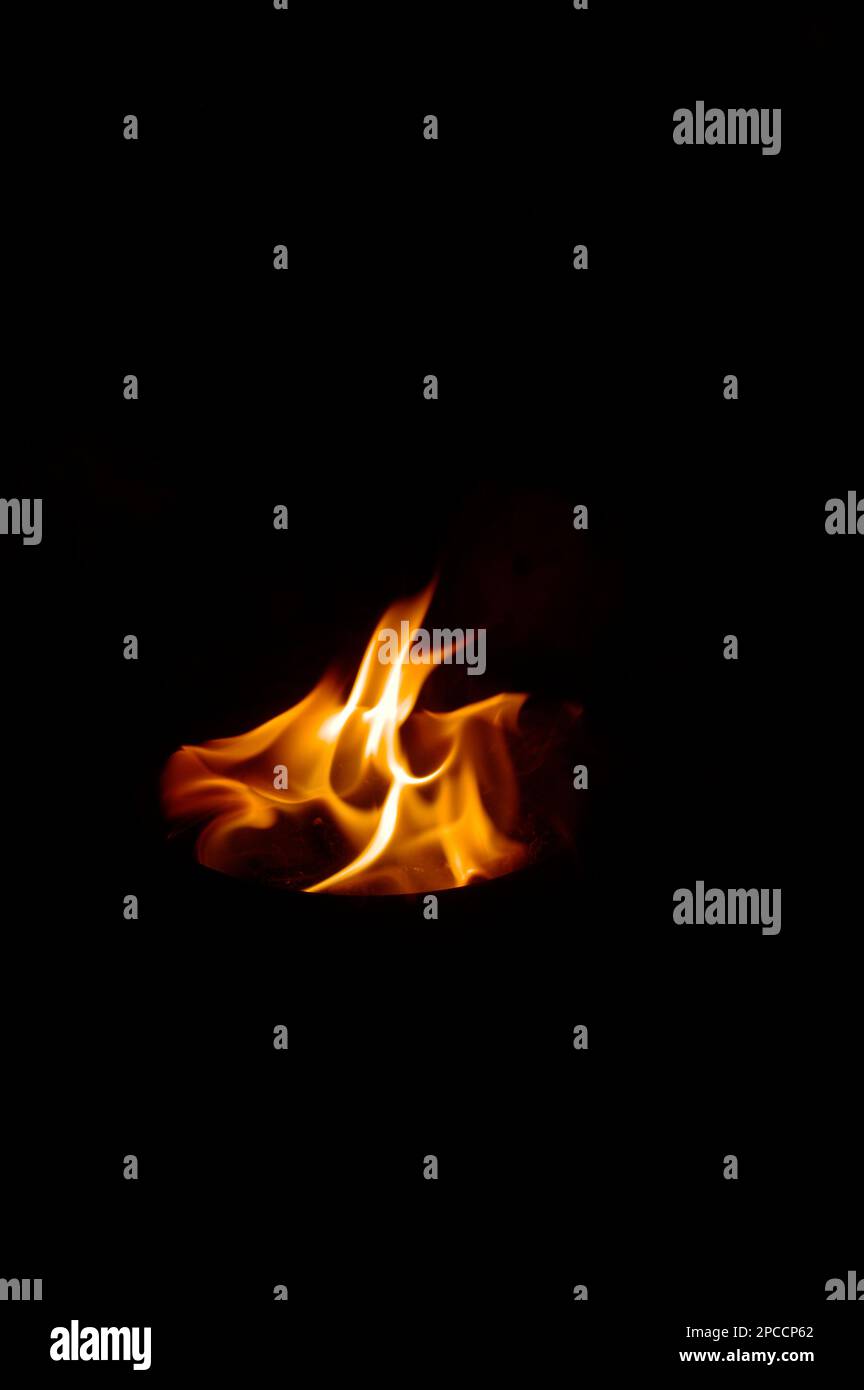 Fire in darkness Stock Photo - Alamy
