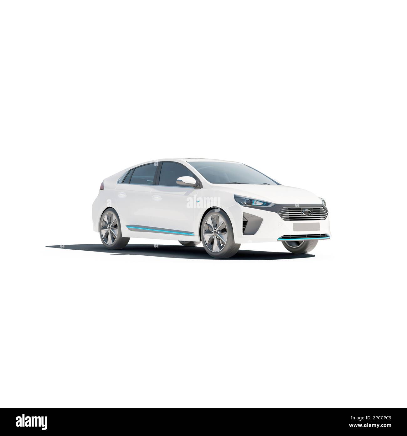White modern car 3D rendering car high tech technology luxury sleek ...