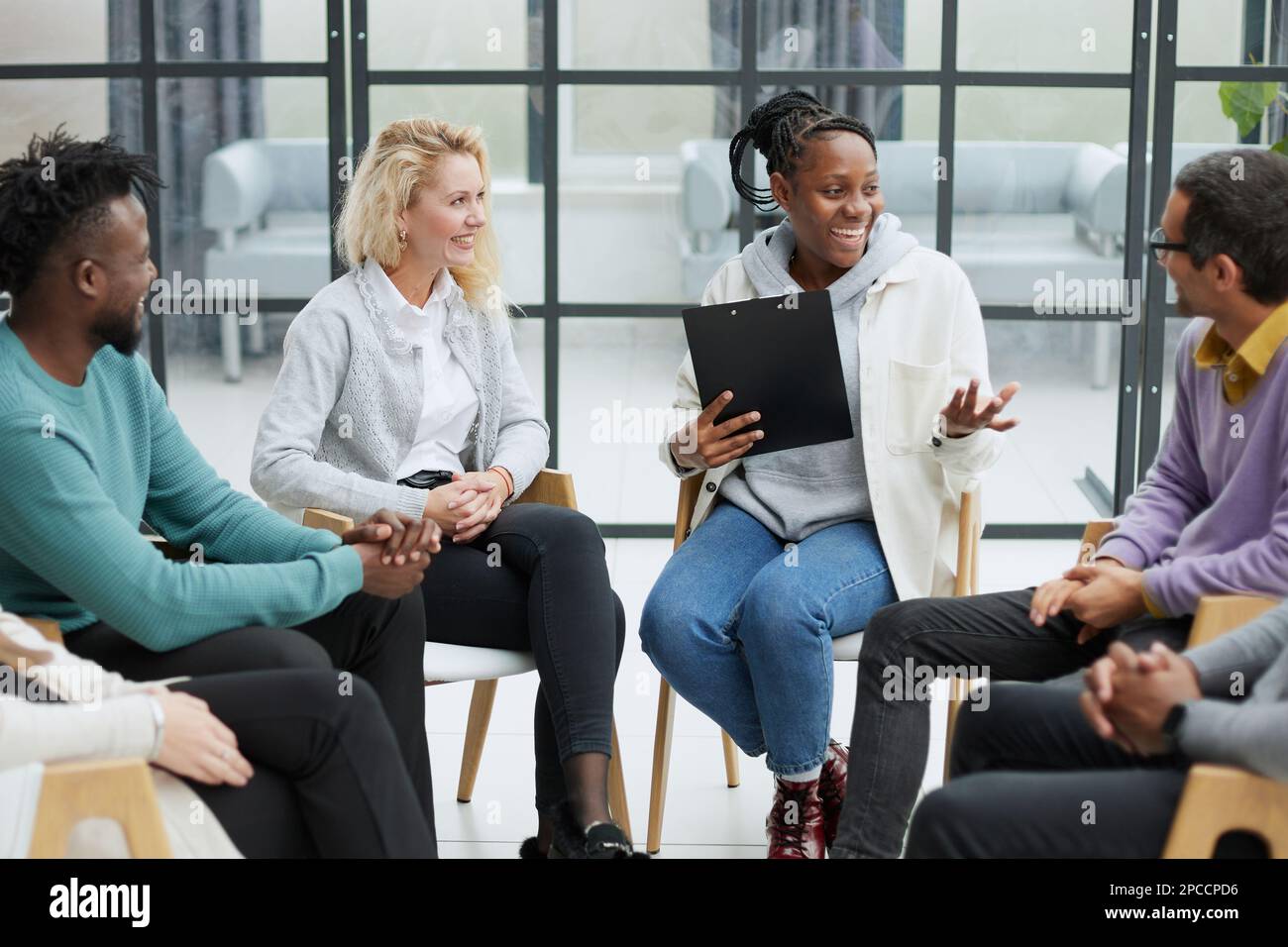 professionals having training class in the office Stock Photo - Alamy