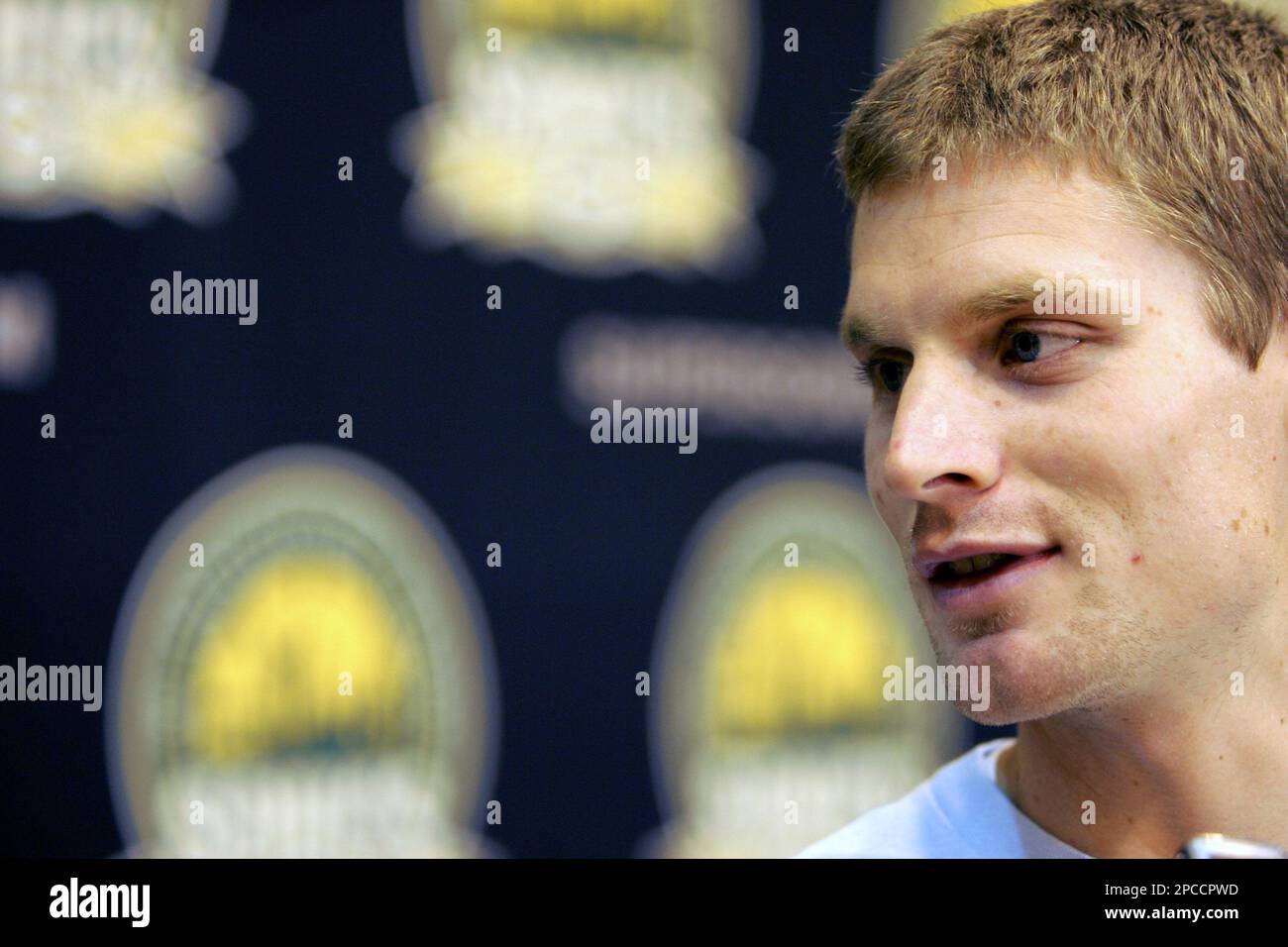 Seattle SuperSonics' Luke Ridnour answers questions from the media ...