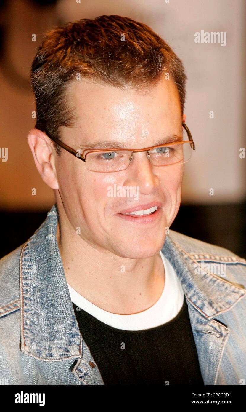 U.S. actor Matt Damon poses for photographers as he arrives at a gala ...