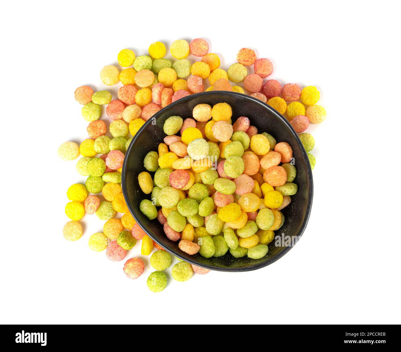 Colorful Breakfast Bolls Pile Isolated, Fruity Cereal Ball, Round ...