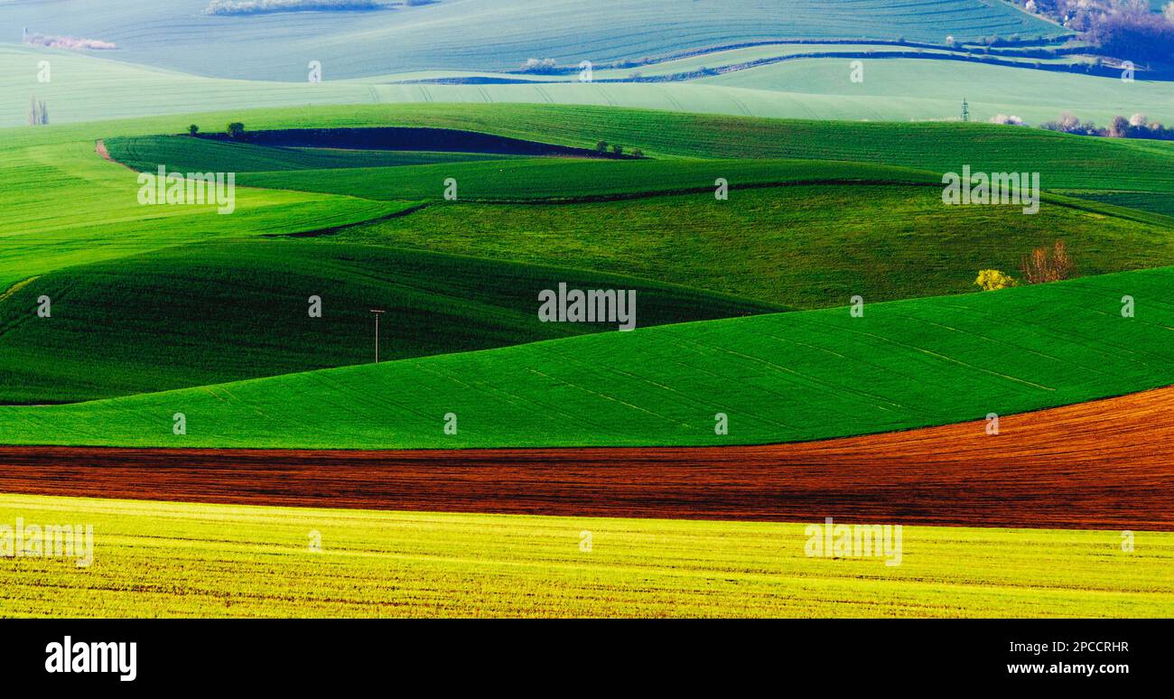 green hills in moravia Stock Photo - Alamy
