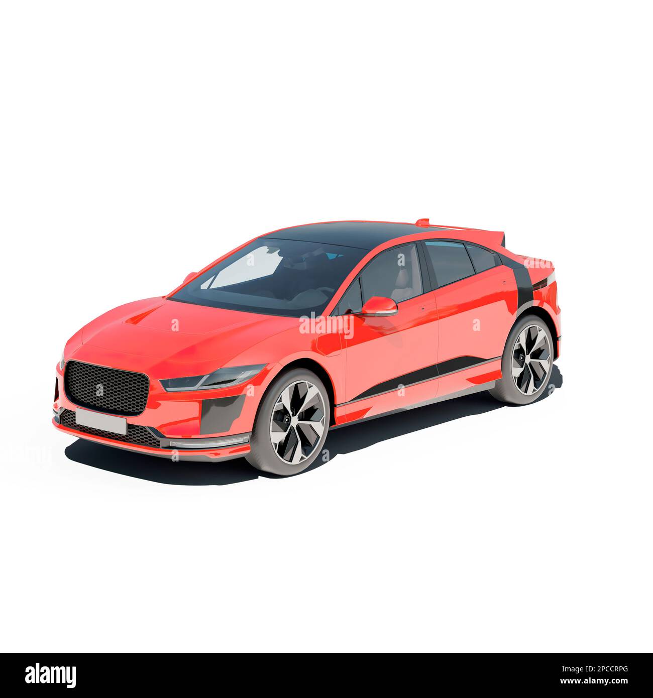 Modern red car 3D rendering, sleek sporty look Stock Photo - Alamy