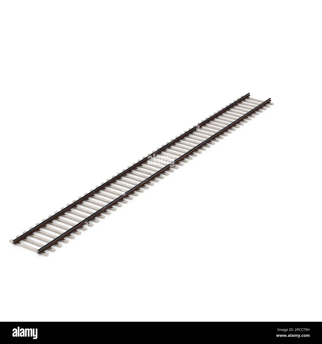Train track 3D render on white background perfect for transportation ...