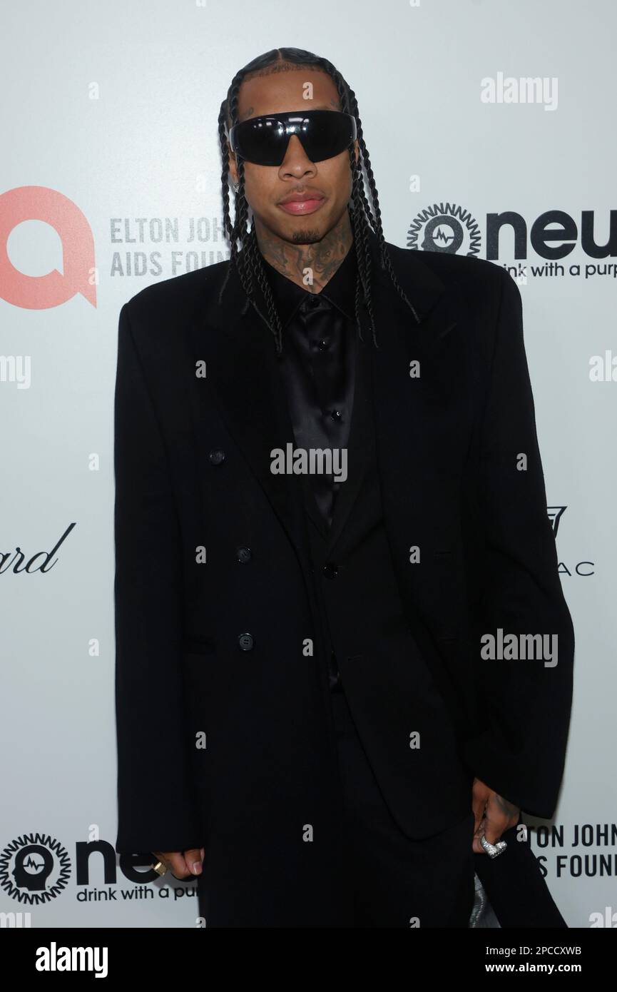 West Hollywood, Ca. 12th Mar, 2023. Tyga at the Elton John AIDS ...