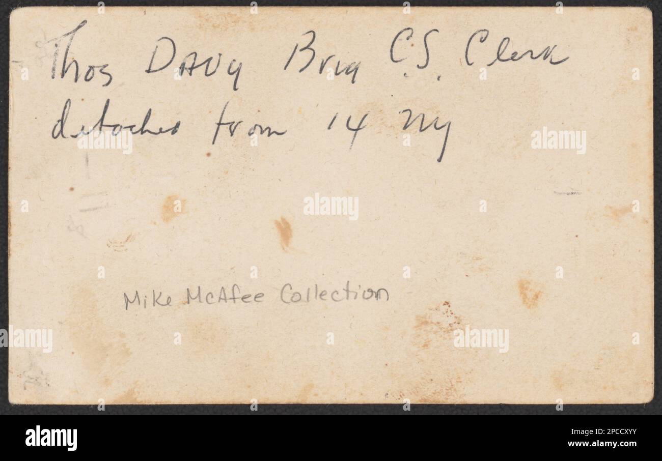 Private Thomas L.R. Davey of Co. H, 84th New York Infantry Regiment in ...