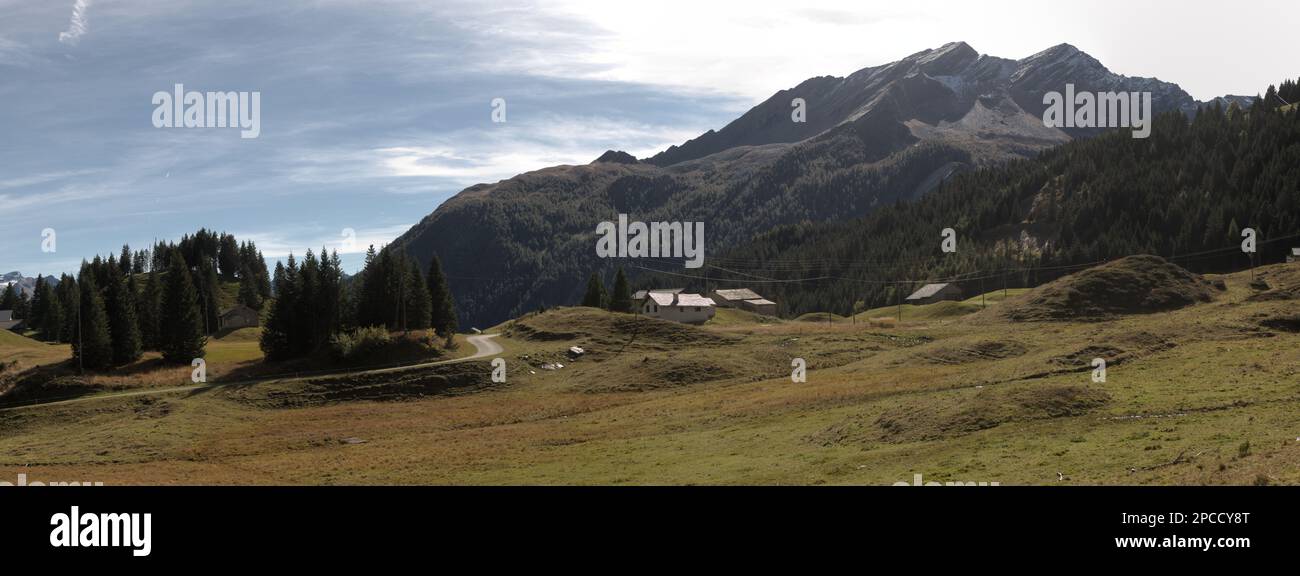 Landscape of Swiss Canton of Grisons near Mesocco Stock Photo - Alamy