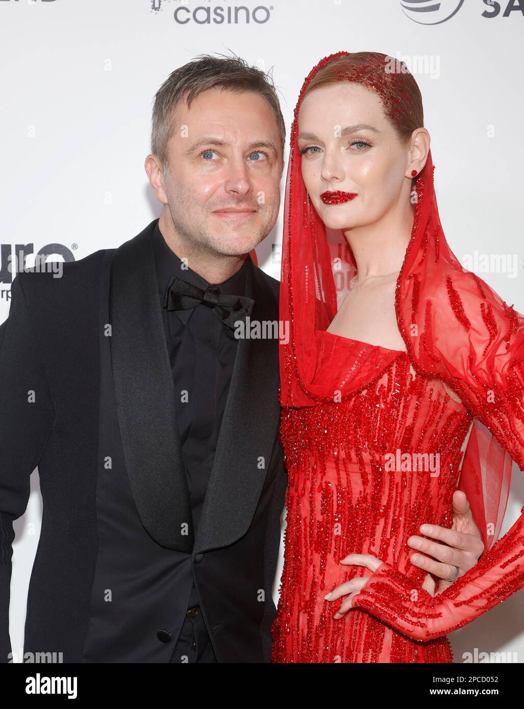 West Hollywood, Ca. 12th Mar, 2023. Chris Hardwick and Lydia Hearst at ...