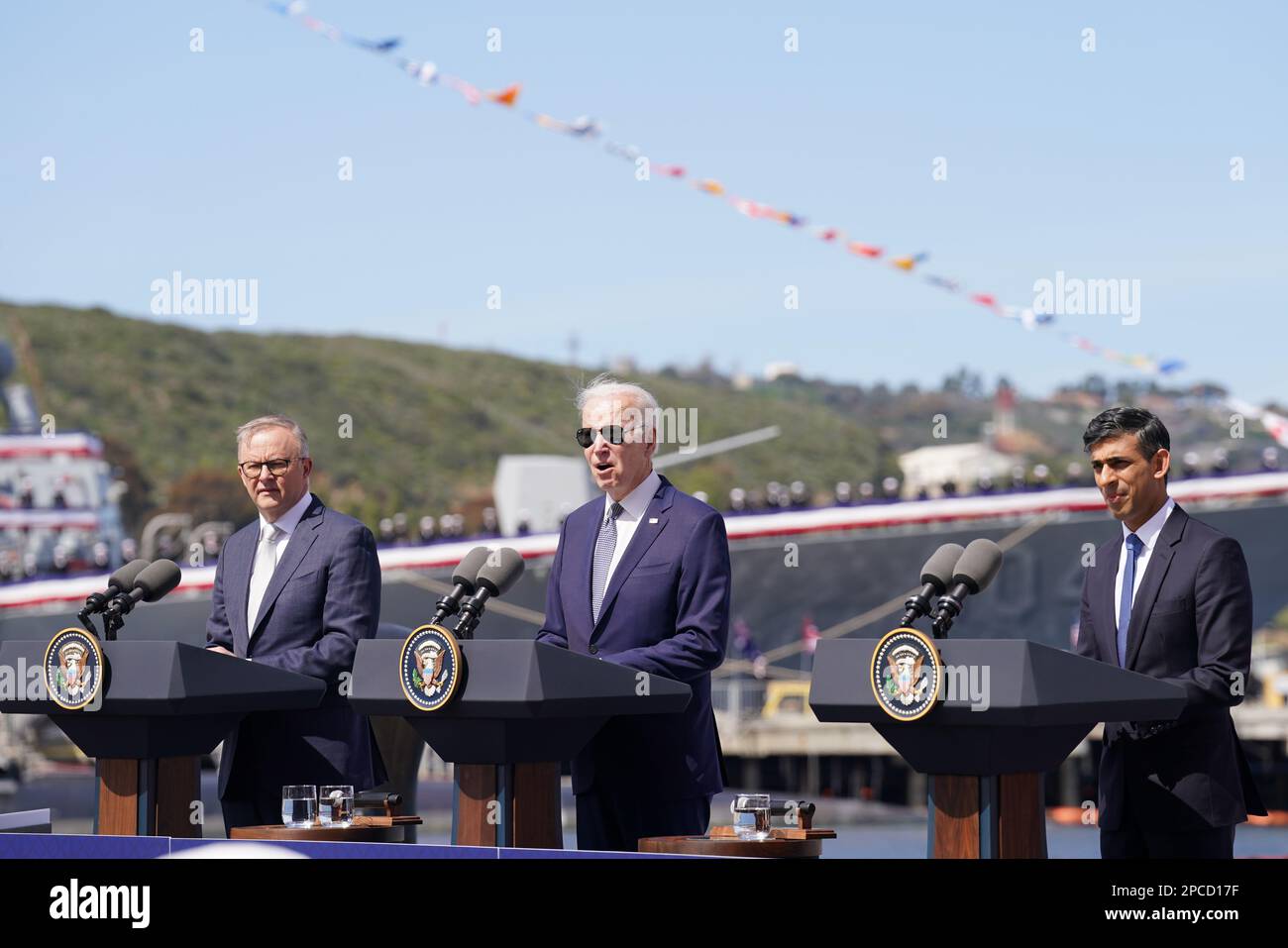 Prime Minister Rishi Sunak during a press conference with US President ...
