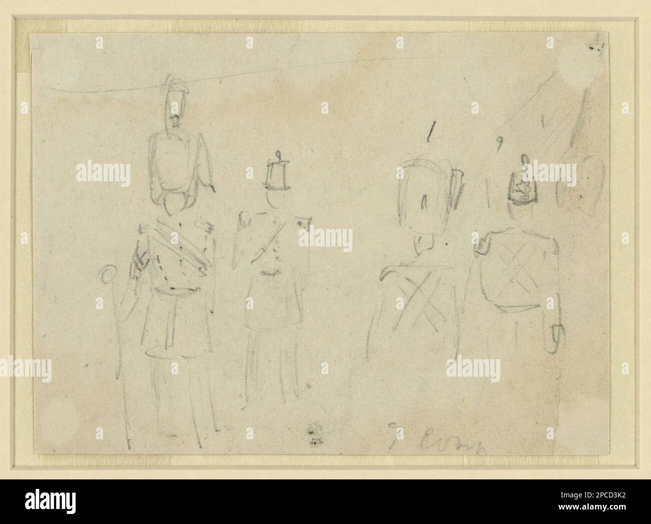 Full-length sketch of officer. Morgan collection of Civil War drawings ...