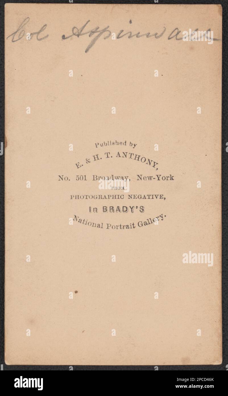 Colonel Lloyd Aspinwall of 22nd New York Infantry Regiment in uniform ...