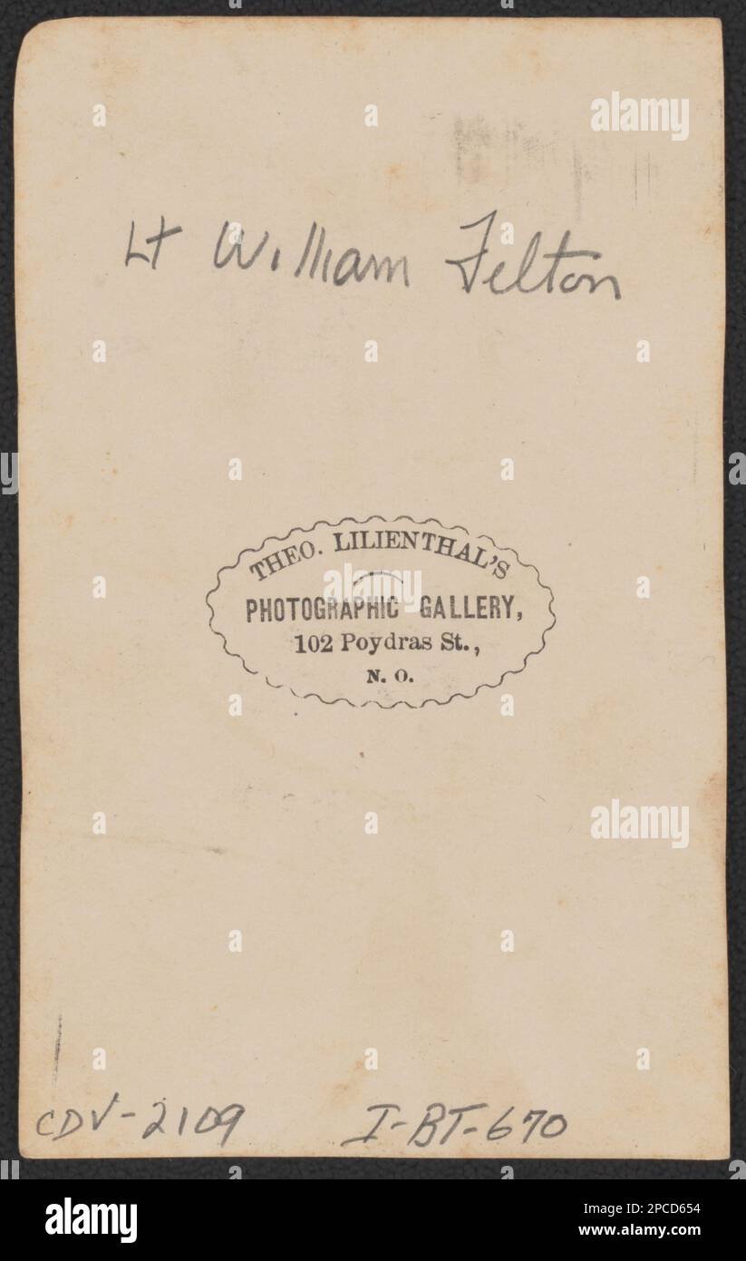 First Lieutenant William R. Felton of Co. H, 1st Alabama Infantry ...