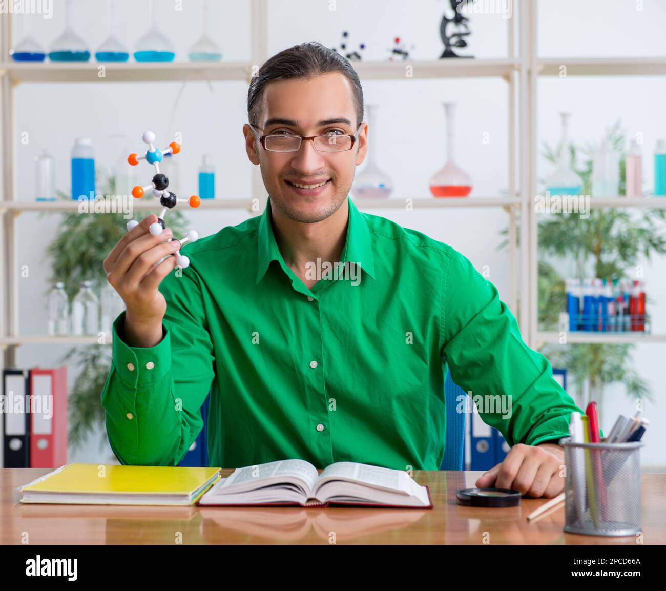 The chemistry student studying for exams Stock Photo - Alamy