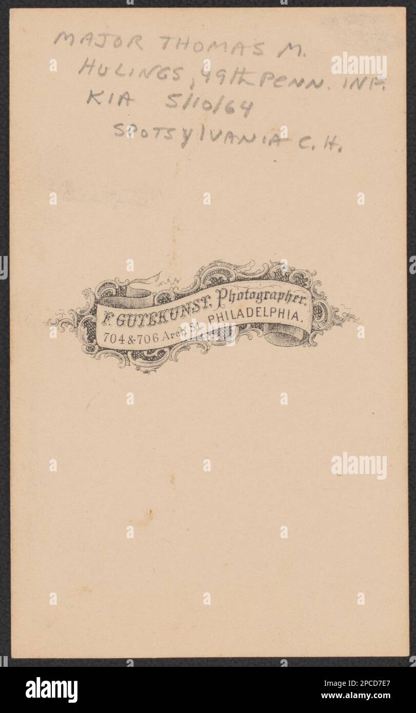 Colonel Thomas M. Hulings of Co. E, 25th Pennsylvania Infantry Regiment ...