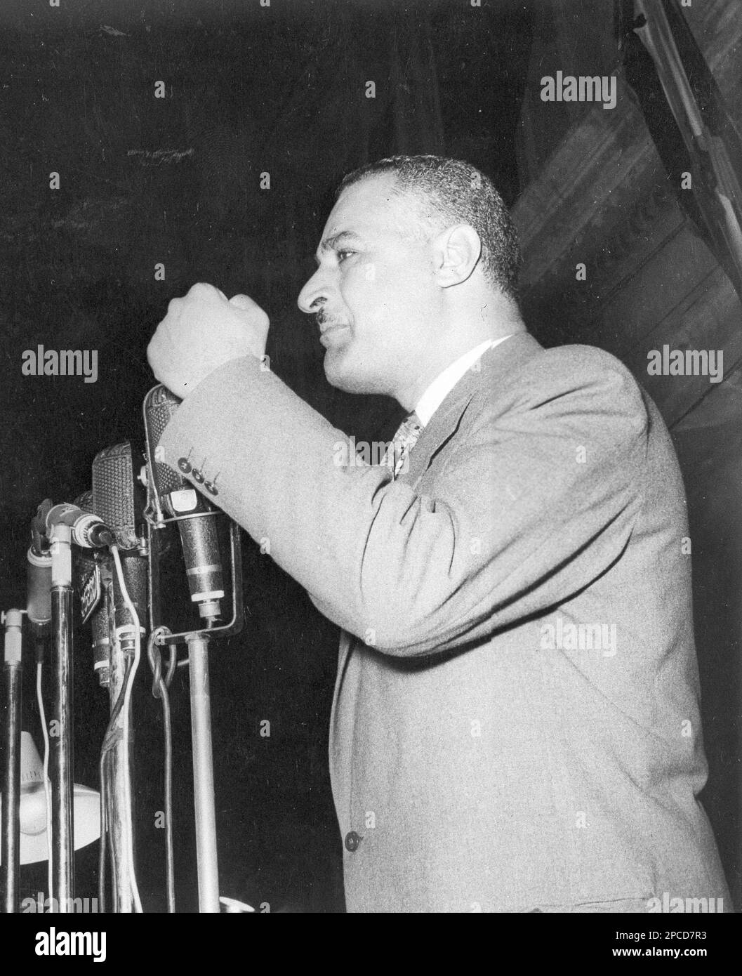 ** FILE ** Egyptian President Gamal Abdel Nasser announces the ...