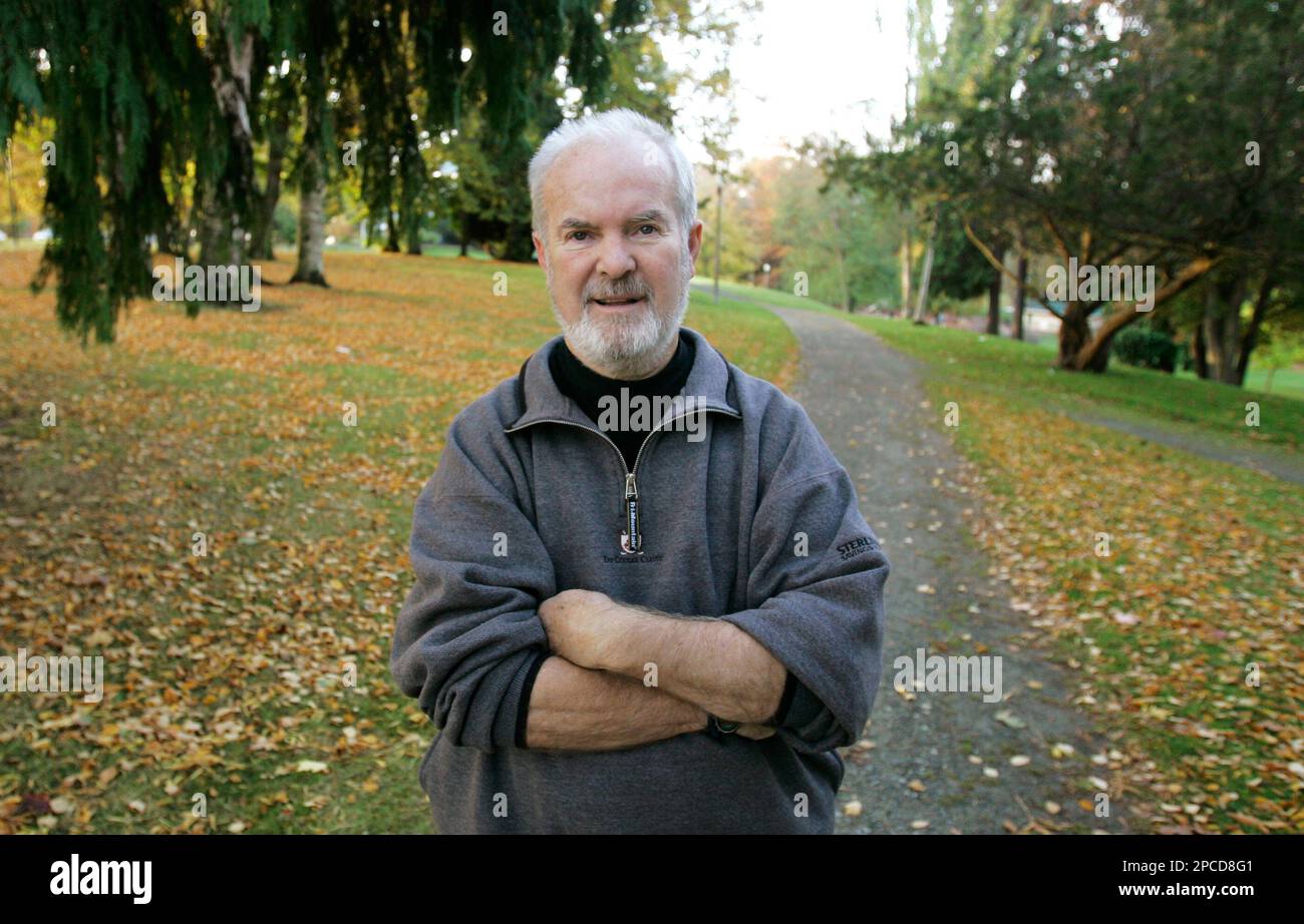 Booth Gardner, former governor of Washington, pauses Wednesday, Oct. 25 ...