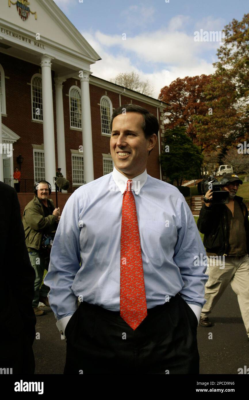 Sen. Rick Santorum , R-Pa., is seen after a speech at the Valley Forge ...