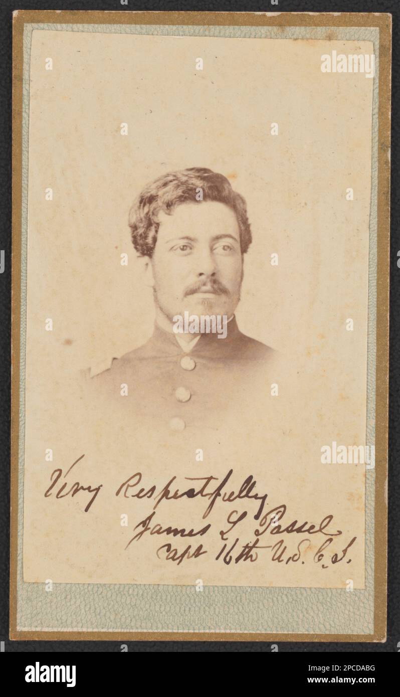 Captain James L. Passel of Co. F, 37th Indiana Infantry Regiment and Co ...