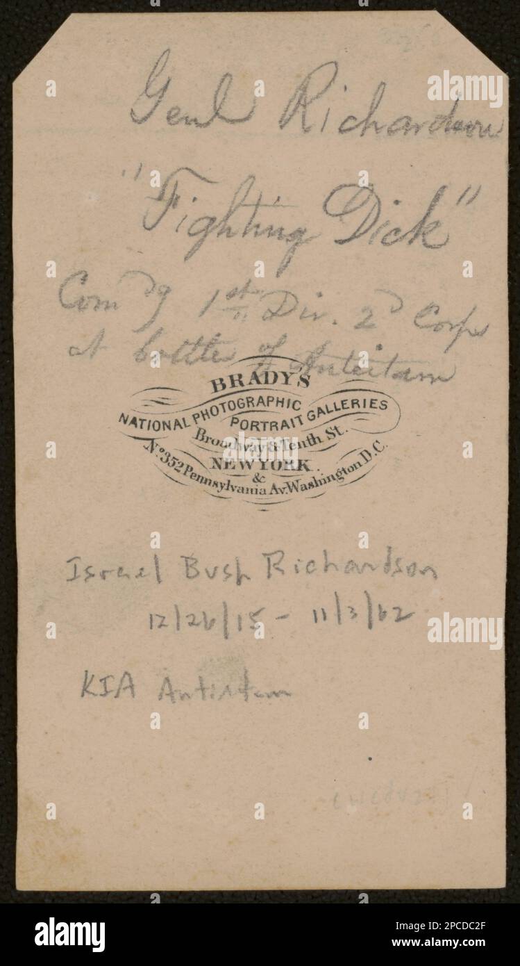 Major General Israel Bush Richardson, 2nd Michigan Infantry Regiment ...